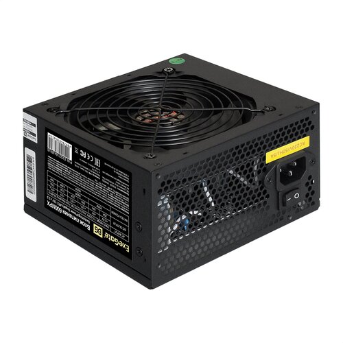 Блок питания 600W ExeGate 600NPX (ATX, PC, 12cm fan, 24pin, 2x(4+4)pin, 2xPCI-E, 5xSATA, 3xIDE, black, кабель 220V в комплекте) EX221643RUS-PC