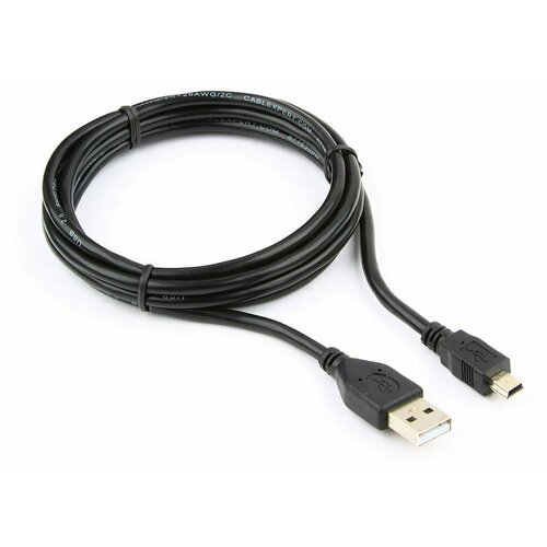 Набор из 3 штук Кабель USB 2.0 Pro Cablexpert CCP-USB2-AM5P-6, AM/miniBM 5P, 1,8 м, экран, черный