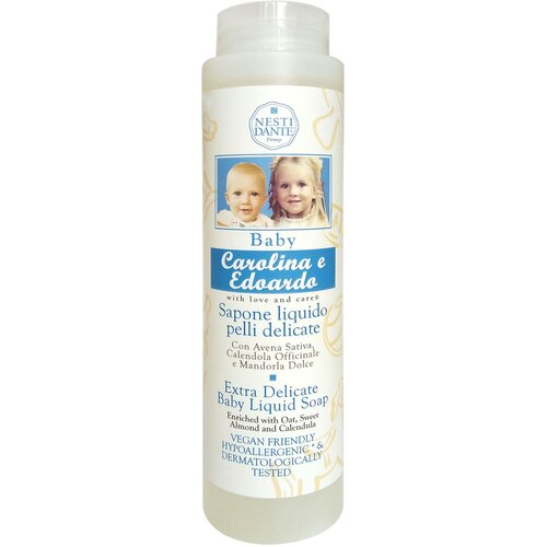 Детский гель для душа с растительными экстрактами и маслами Nesti Dante CarolinaEdoardo Extra Delicate Baby Liquid Soap /300 мл/гр.