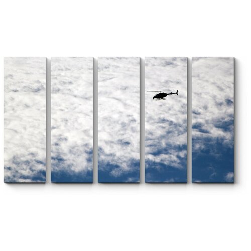 Модульная картина Летящий в облаках 130x78