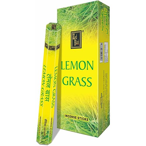 LEMON GRASS Premium Incense Sticks, Zed Black (лимонная трава премиум благовония палочки, Зед Блэк), уп. 20 палочек.
