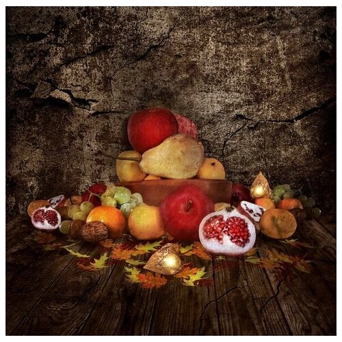 Постер на холсте Натюрморт с фруктами (Fruit-piece) 30см. x 30см.