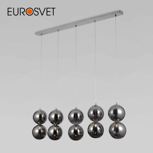 Подвесной светильник Eurosvet Selisa 50092/5, 5 ламп, G4, цвет хром / дымчатый