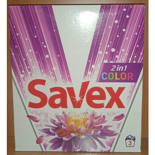 Средство моющее синтетическое порошкообразное Savex 2 in 1 Color Automat. 300г.