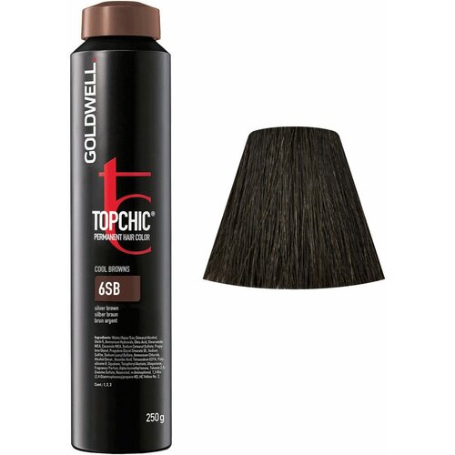 Goldwell Topchic стойкая крем-краска для волос, 6SB серебристо-коричневый, 250 мл