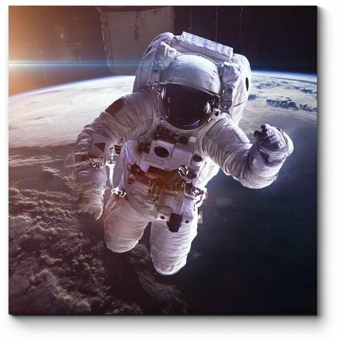 Модульная картина Космонавт в невесомости 30x30