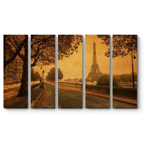Модульная картина Винтажный Париж 180x108