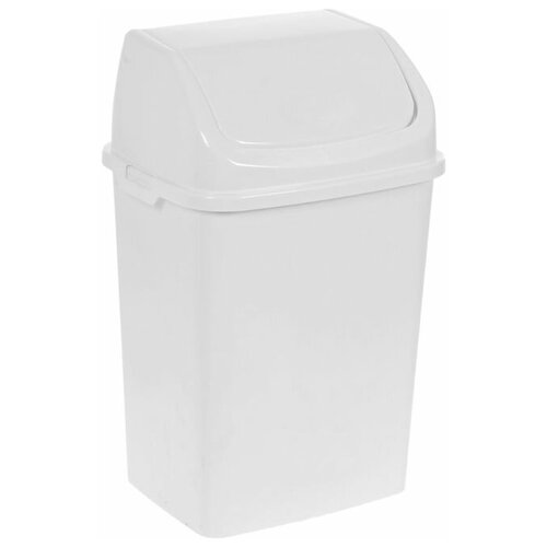 Контейнер для мусора "Камелия", 18 л, цвет белый