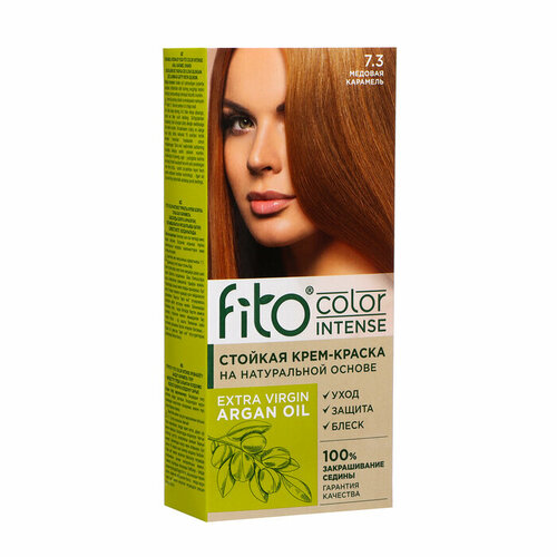 Fitoкосметик Стойкая крем-краска для волос Fito color intense тон 7.3 медовая карамель, 115 мл
