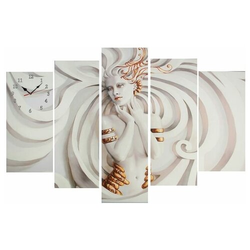 Часы настенные модульные «Скульптура девушки», 80 × 140 см