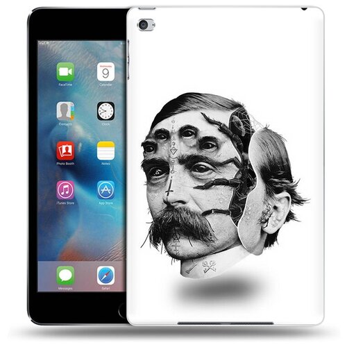 Чехол задняя-панель-накладка-бампер MyPads страшное лицо мужчины для iPad mini 4 7.9 (2015)-A1538/A1550 противоударный