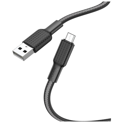 USB Кабель Micro, HOCO, X69, 1м, черный с белым