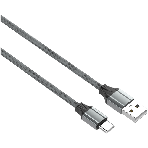Кабель LDNIO LS441/ USB Type-C/ 1m/ 2.4A/ медь: 86 жил/ серый