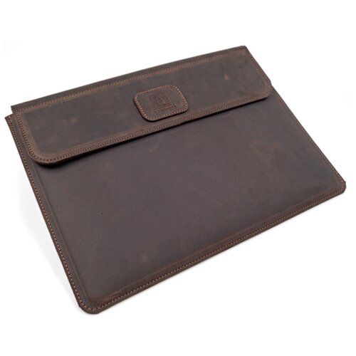 Кожаный Чехол J.Audmorr для ноутбука до 13.6" (Macbook 13, air/pro, m1, m2) коричневый, NewPort 13 Brownee