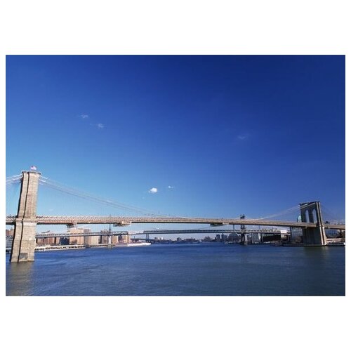 Постер на холсте Бруклинский мост №7 70см. x 50см.