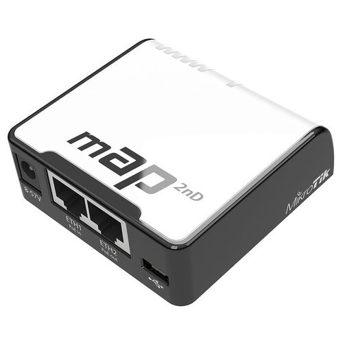 Wi-Fi роутер MikroTik mAP 2nD, белый/черный