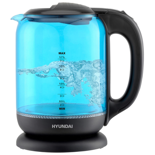 Чайник электрический, чайник электрический Hyundai, чайник объемом 1.8л, чайник голубой