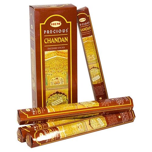 Благовоние HEM Драгоценный Сандал Precious Chandan блок 6 упаковок