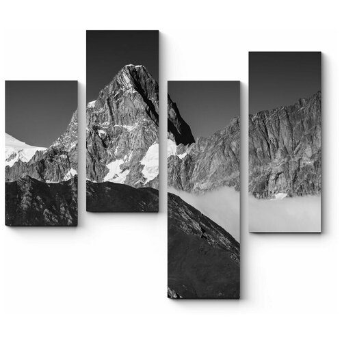 Модульная картина Величественные горы 74x69