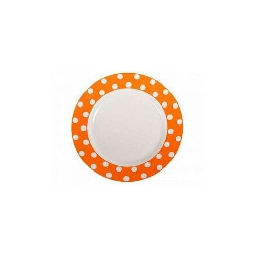 Тарелка мелкая "Идиллия. Горошек на оранжевом фоне", 200 мм