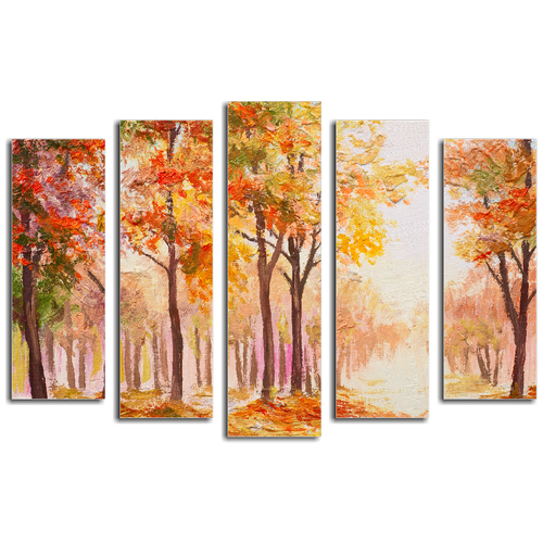Модульная картина Картина, Осенний лес, 117х80 см