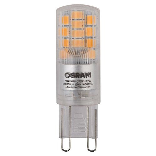 Лампа светодиодная LED STAR PIN30 2.6W/827 (замена 30Вт) 2.6Вт 2700К тепл. бел. G9 320лм 220-240В прозр. пласт. OSRAM 4058075056688 LEDVANCE (10шт.)