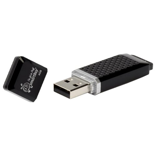 Память Smart Buy "Quartz" 4GB, USB 2.0 Flash Drive, черный