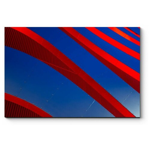 Модульная картина Сочетание красного и синего70x47