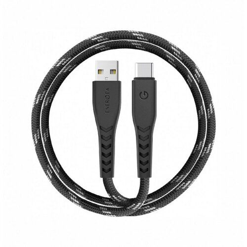 Кабель EnergEA NyloFlex USB-A to USB-C 5A 1.5 м, цвет Черный (CBL-NFAC5U-BLK150)