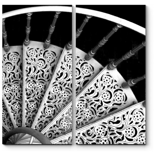 Модульная картина Винтажная лестница110x110