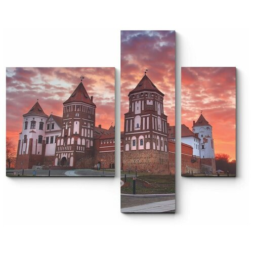 Модульная картина Мирский замок в Беларуси 80x66