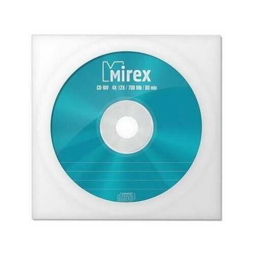 Диск CD-RW Mirex 700 Mb, 12х, Бум. конверт (1), (1/150) 1050253 {UL121002A8C}