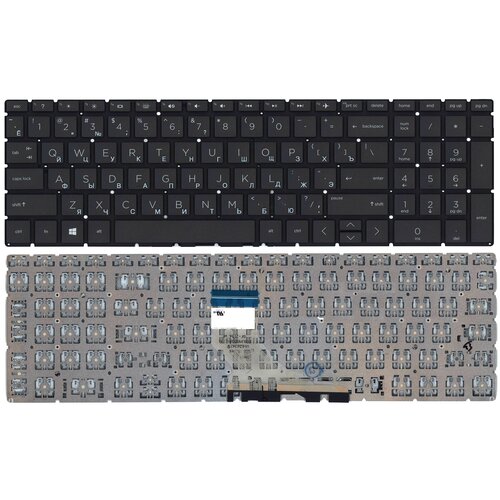 Клавиатура для ноутбука HP 15-dw черная с подсветкой