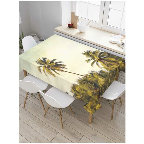 Скатерть прямоугольная JoyArty на кухонный стол "Необычная пальма" из оксфорда, 120x145 см