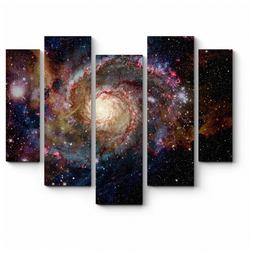 Модульная картина Сияние галактик 121x98