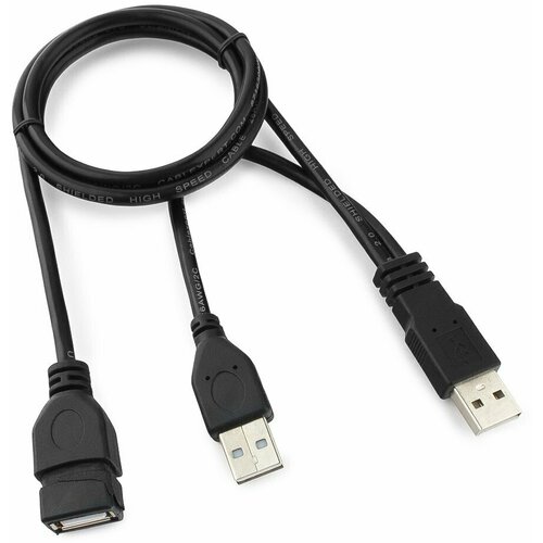Набор из 3 штук Кабель удлинитель USB2.0 Pro Cablexpert CCP-USB22-AMAF-3, 2xAM/AF, 90 cм, экран, черный