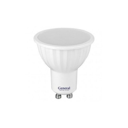 Светодиодная LED лампа General MR16 GU10 7W 6500K 6K 50x56 пластик/алюм 660315 (упаковка 16 штук)