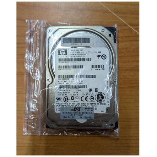 Жесткий диск HP MBD2147RC, CA07068-B70100PD, 146 ГБ, 2.5", SAS