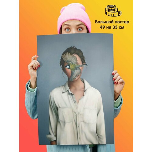 Постер плакат Эми Джадд Девушка С Птицей