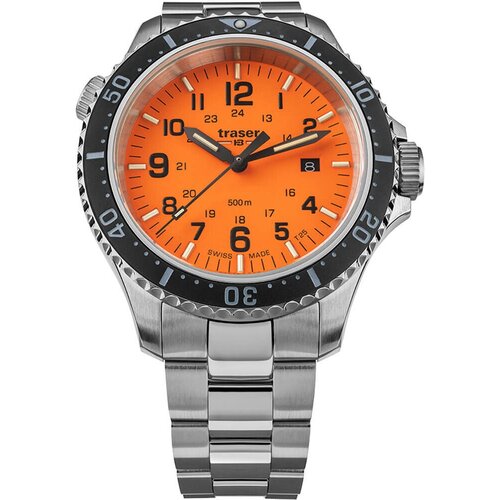 Наручные часы traser P67 professional, серебряный, оранжевый