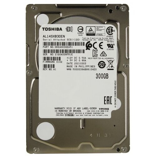 Жесткий диск Toshiba HDEAH03GEA51 300Gb 15000 SAS 2,5" HDD