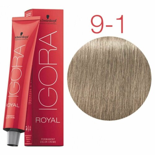 Schwarzkopf Igora Royal - 9-1 Блондин сандрэ Стойкая крем-краска для волос 60 мл