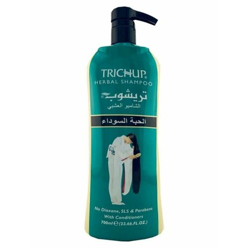 Trichup Herbal Shampoo BLACK SEED Vasu индия /Травяной шампунь с черным тмином Тричап, 700 мл