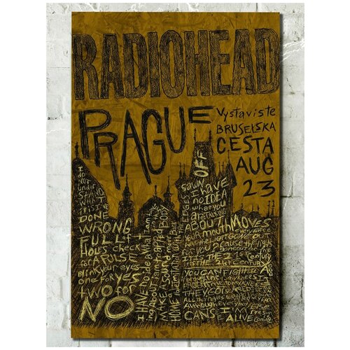 Картина интерьерная на рельефной доске ОСП музыка radiohead радиохед, том йорк - 5349
