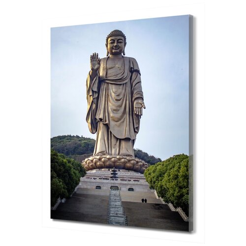 Картина на холсте "Будда" PRC-1489 (30x45см). Натуральный холст