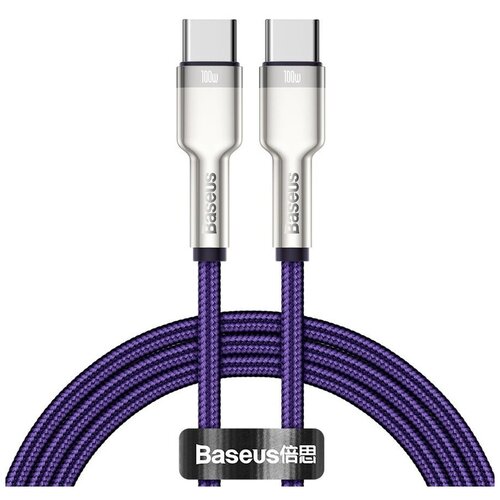 Кабель Baseus Cafule Series Metal Data Cable Type-C to Type-C 100W 1m Purple (CATJK-C05)