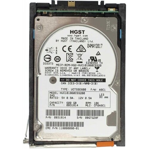 Жесткий диск EMC 005051466 600Gb 10520 SAS 2,5" HDD