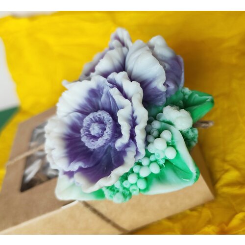 Мыло ручной работы Букет фиолетовых цветов
