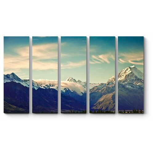 Модульная картина Горы Новой Зеландии 140x84
