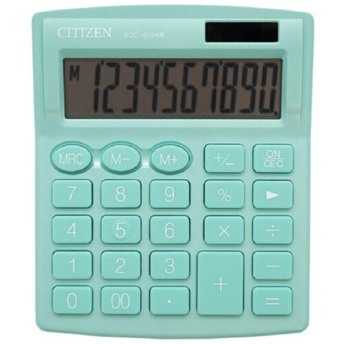 Калькулятор настольный Citizen SDC-810NR-GN 10р дв. пит комп-ый зеленый